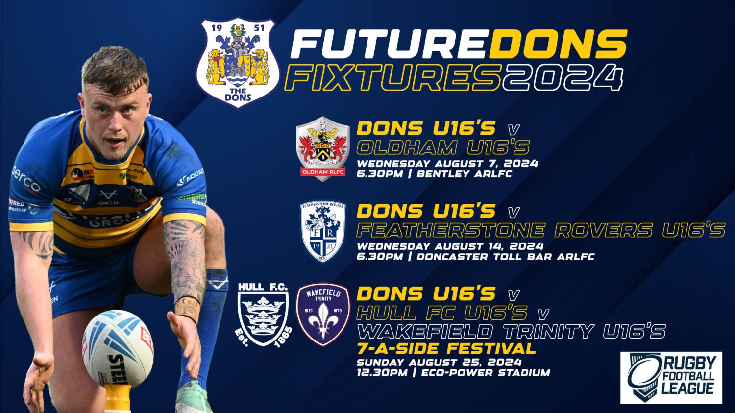 NEWS | Future Dons fixtures announced